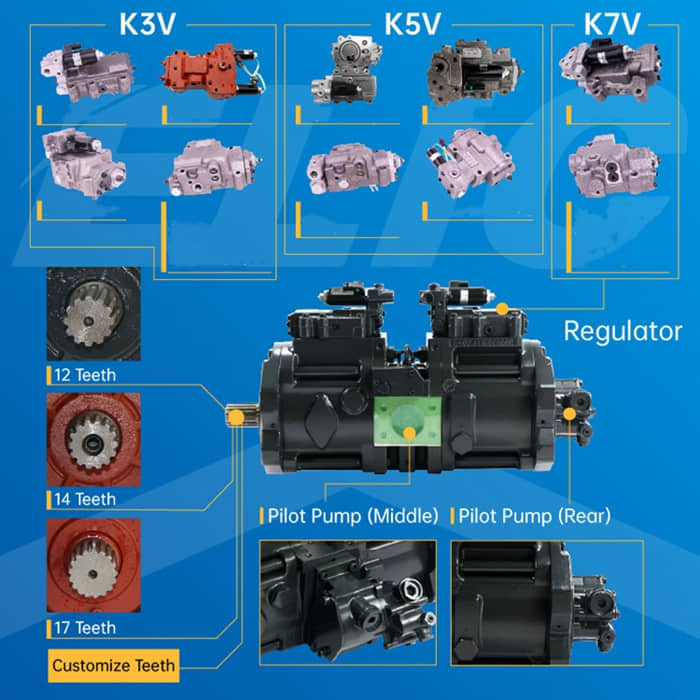 yanmar excavator vio80 hydraulic pump k7sp36/k7v28-11vr-922a/25-b ...
